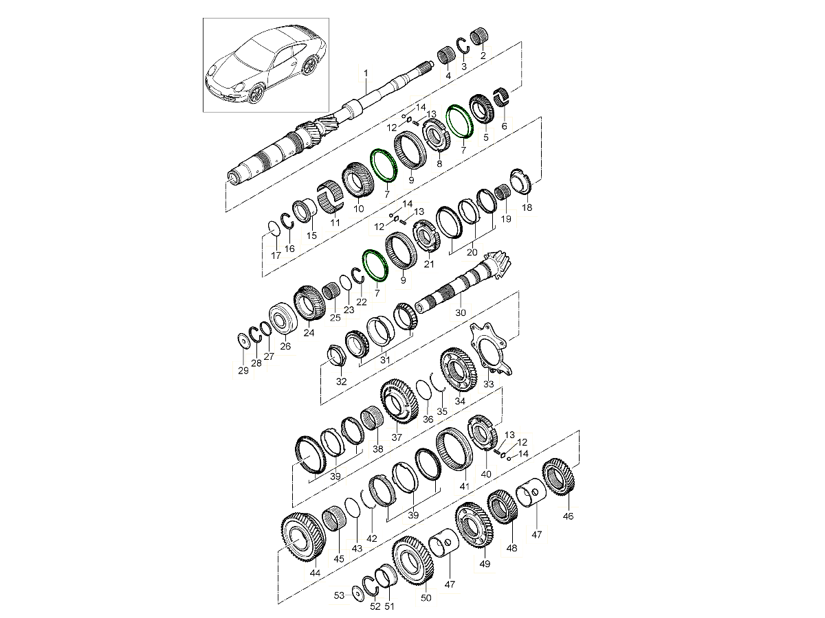 Porsche 997.2 Carrera Synchronizer ring 99730421102 - 99730421102::1 ...