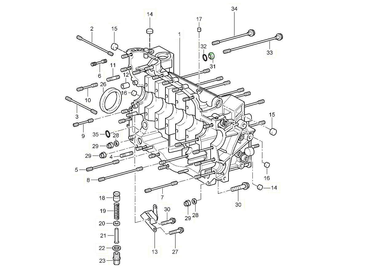 Porsche 997 Turbo Head stud washer 96410131305 - 96410131305 | Design 911