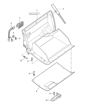 Glovebox lamp. Porsche 928 / 964 / 993 / 996 / 986 Boxster 92863210100 ...