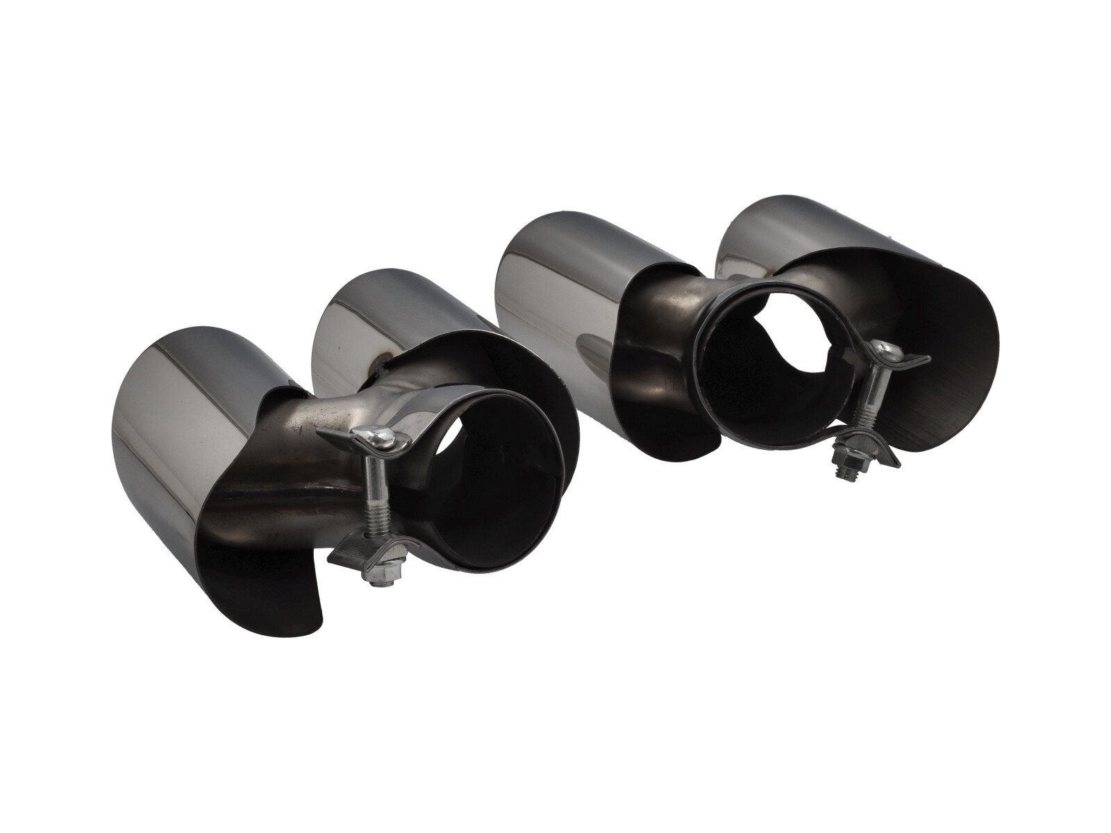 DesignTek Exhaust tail pipes in Chrome for Porsche 991.2 C2 / C4 3.0L ...